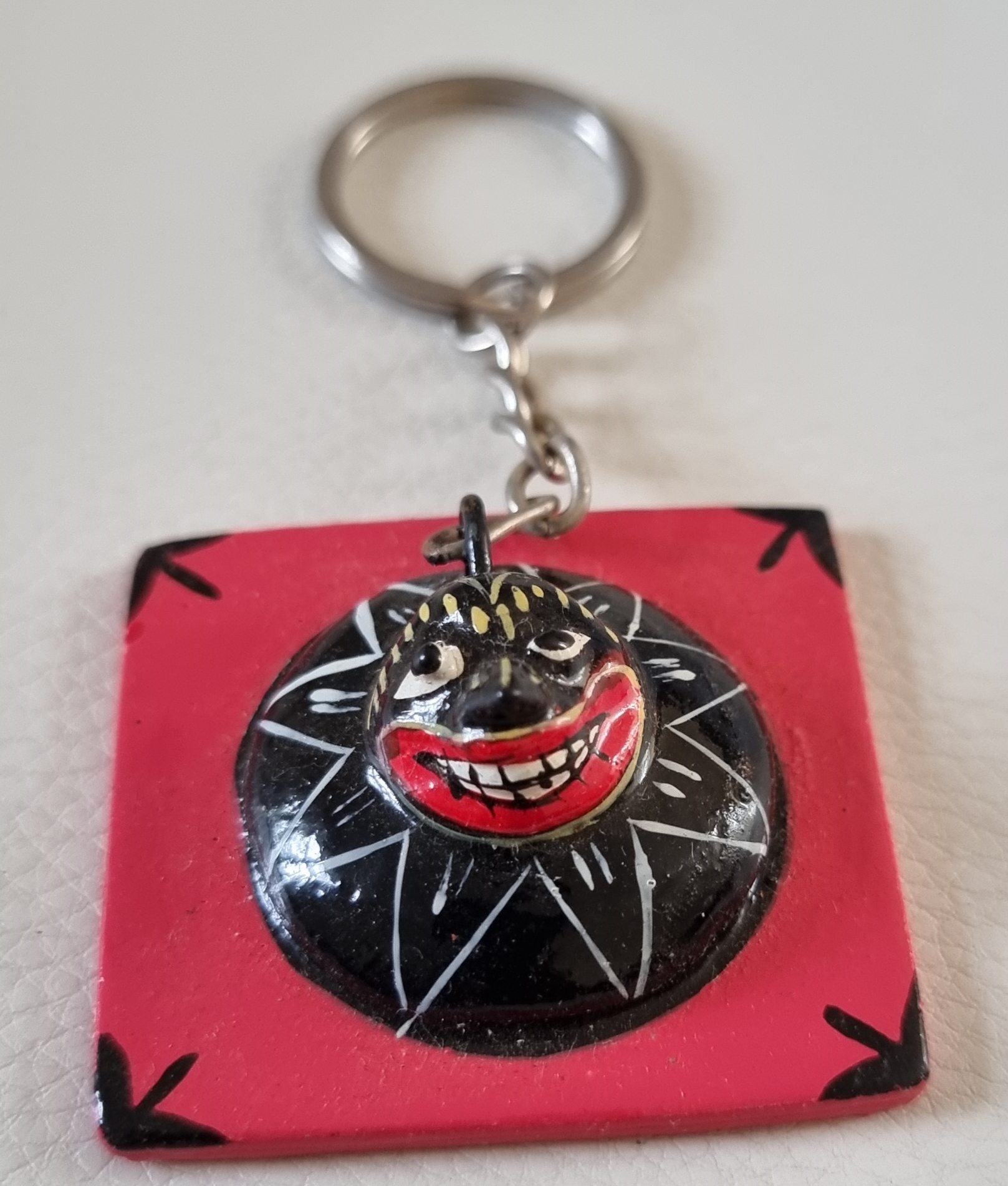 Srilankan Traditional Wooden Mask Keyring | Srika UK Lanka